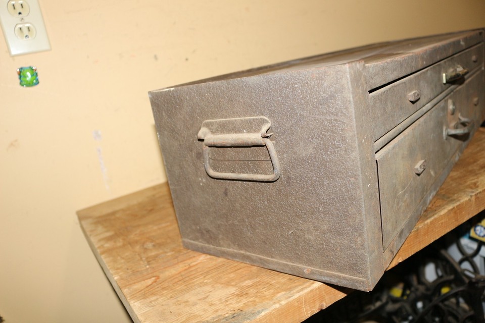 Kennedy 2 Drawer 28" Middle Riser Center Steel Tool Box Machinist Chest ...