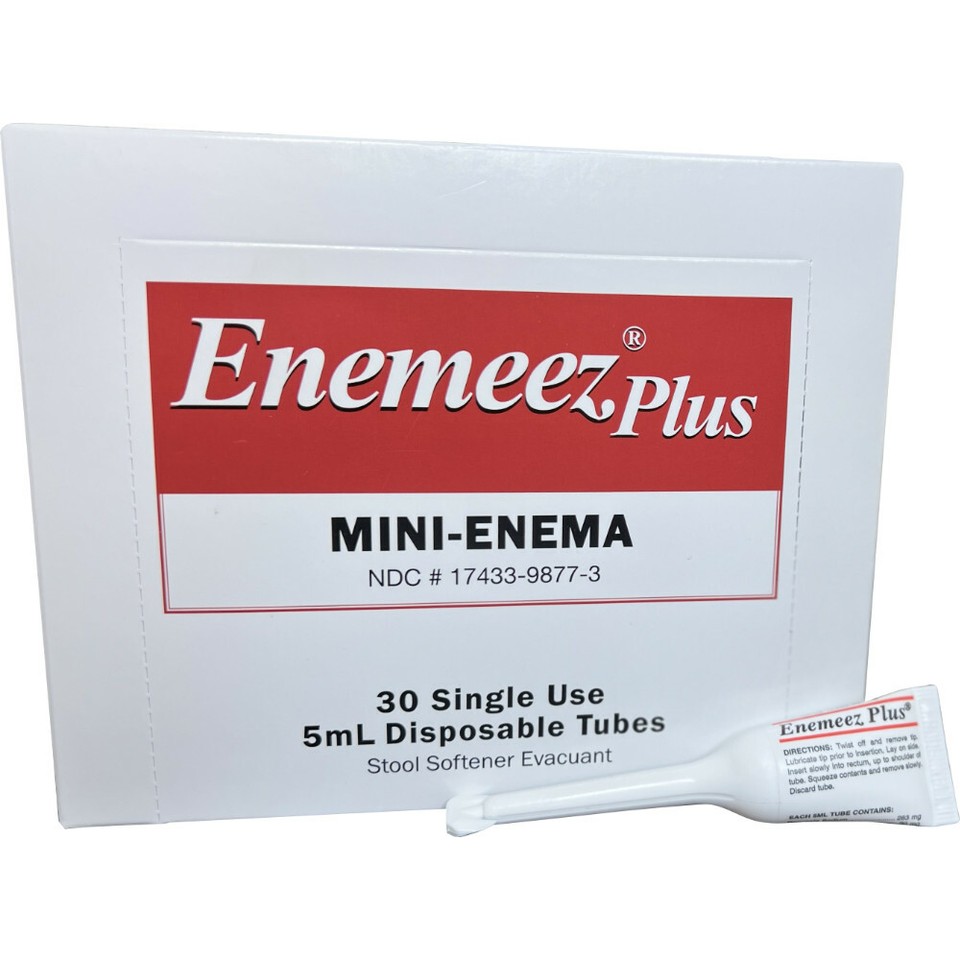 Enemeez PLUS Mini Enema 30 Single Use Enemas #98773 New Packaging Exp ...
