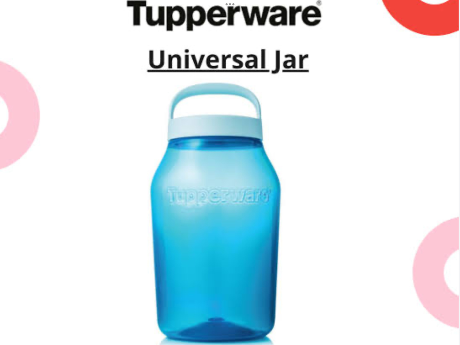 Tupperware Universal Jars - Set 2 - 4.5L & 1.5L - Brand New | eBay
