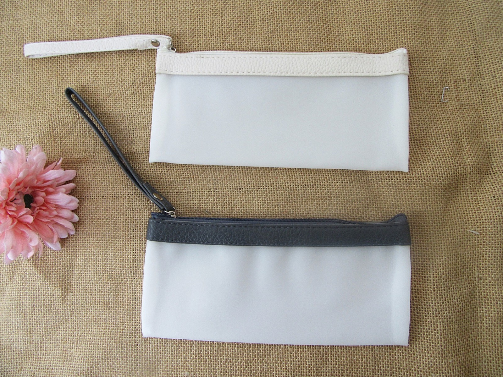 6Pcs Simple Plain Pencil Case Zipper Pouch Bag Storage Travel Bags | eBay