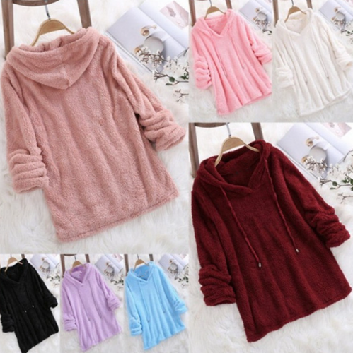New Tops Ladies Snuggle Fleece Novelty Lounge Nightwear Hoodie Jumper ...