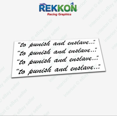 Punish and Enslave Funny Barricade Transformers High Cast Vinyl Decals ...