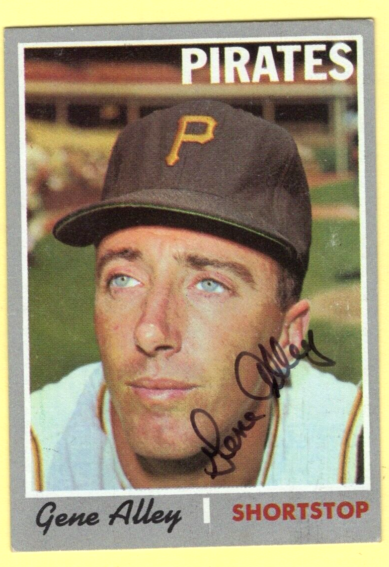 Autographed Gene Alley 1970 Topps #566 Pirates | eBay