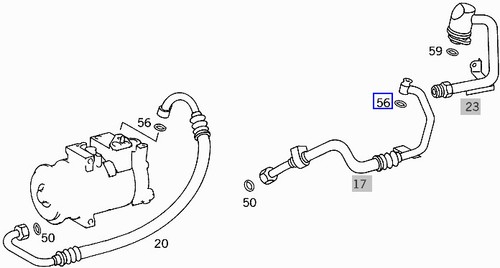 Mercedes Aircon Hose Pipe Line O-Ring Seal A1409970745 7625713177691 | eBay
