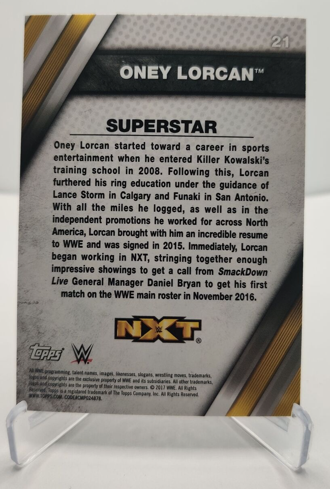 2017 Topps WWE NXT #21 Oney Lorcan wrestling card | eBay