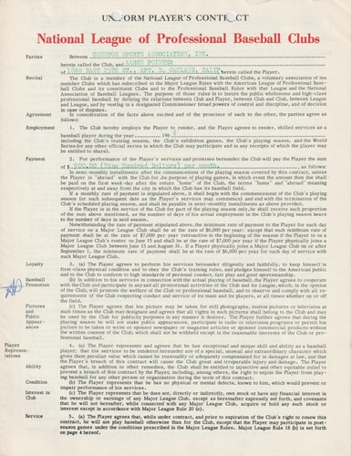 Aaron Pointer - Signed 1966 Houston Astros Player Contract | eBay