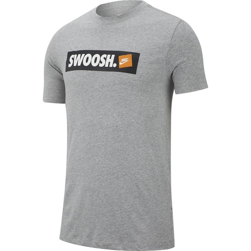 Nike - T-shirt - Swoosh - Grey - AR5027-063 | eBay