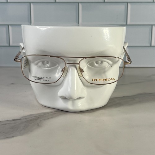 Stetson Eyeglass Gold Large Frames 57-17-145 Glasses $114 MSRP | eBay