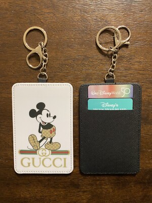 Disney Inspired credit card holder wallet, With Keychain/Clip ...