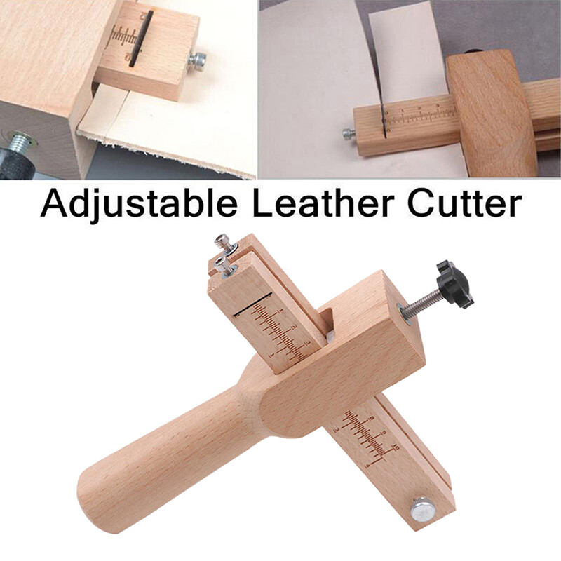 Wooden Adjusting Leather Strap Belt Cutter Leather Strap Cutter With 5 ...