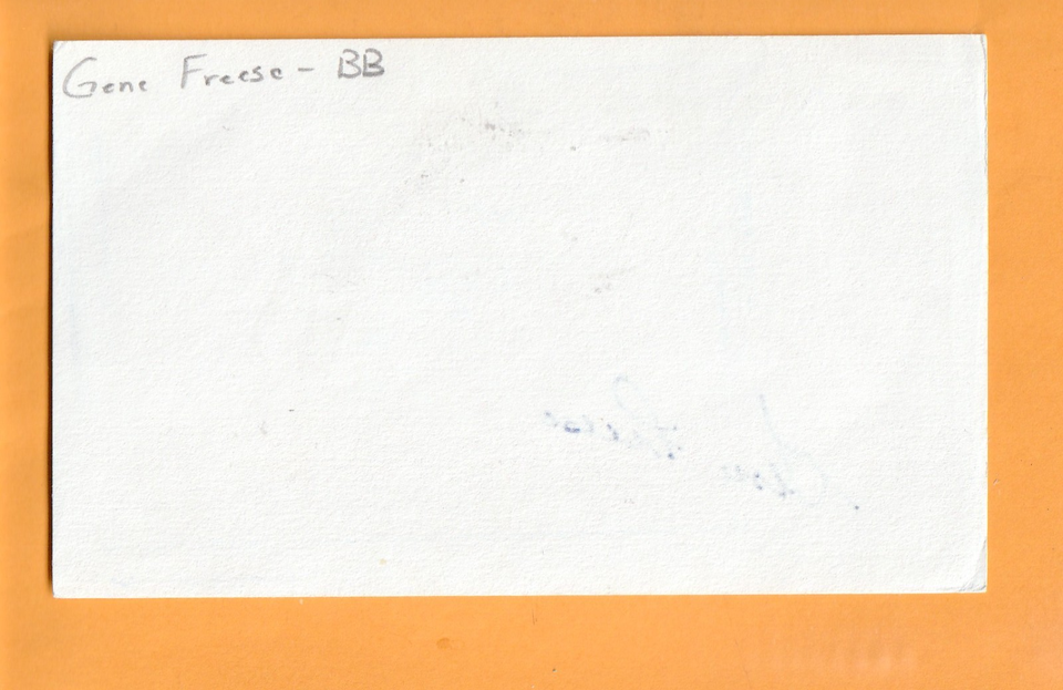 Gene Freese AUTO Signed 3x5 Card Cincinnati Reds Wheeling West Virginia ...
