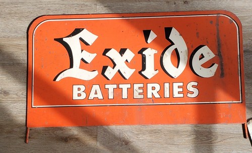 VINTAGE ORIGINAL METAL EXIDE BATTERIES SIGN | eBay