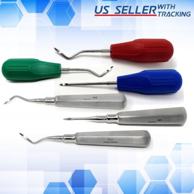 GERMAN STEEL DENTAL HEIDBRINK ROOT TIP PICK ELEVATORS RIGHT LEFT ...