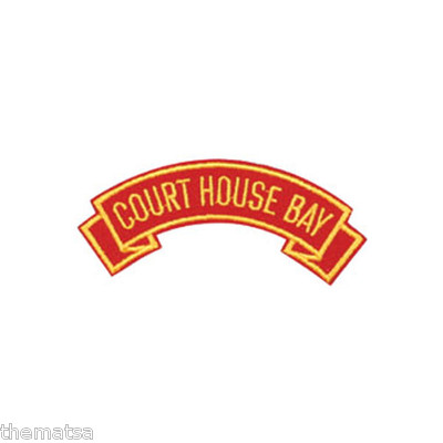 MARINE CORPS COURT HOUSE BAY MILITARY EMBROIDERED USMC RED SHOULDER ...