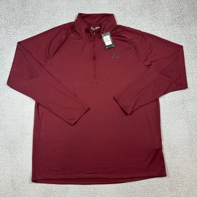 NWT Under Armour Men's Maroon 3XLT Tech 2.0 1/2 Zip Loose Fit Pullover ...