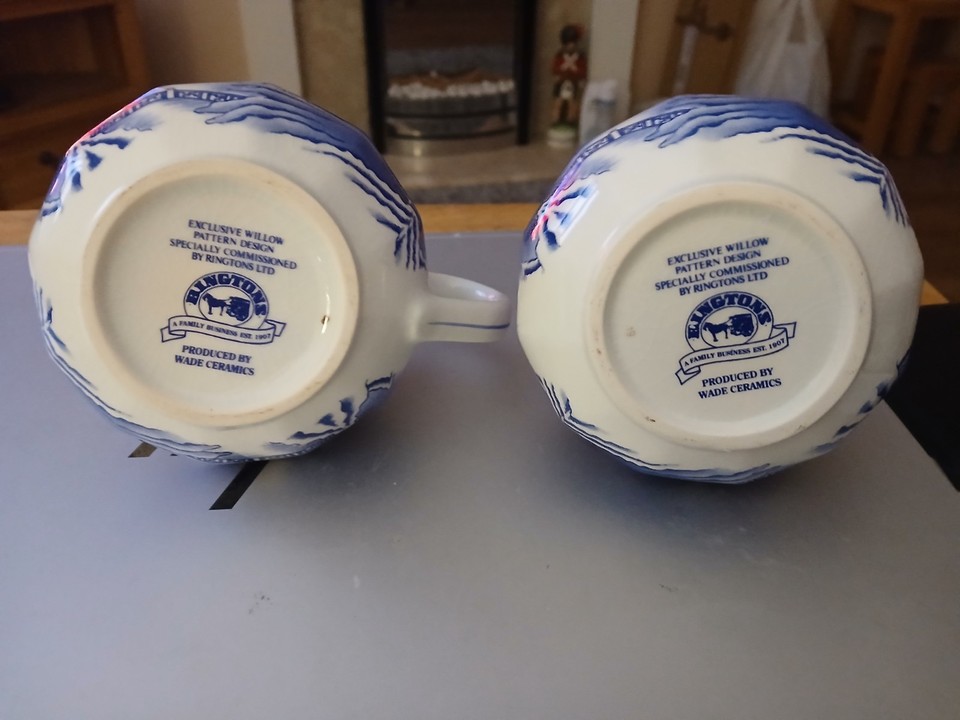 Ringtons Willow Pattern Milk Jug and Sugar Bowl by Wade Ceramics | eBay UK