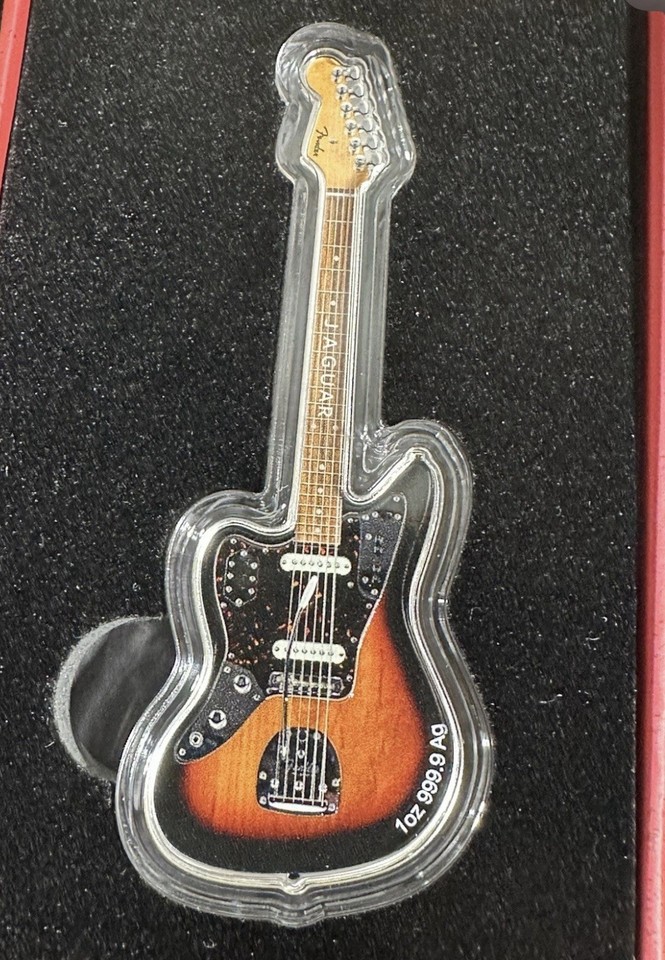 2024 Fender Stratocaster Jaguar Guitar Coin 1oz Silver PAMP Solomon ...