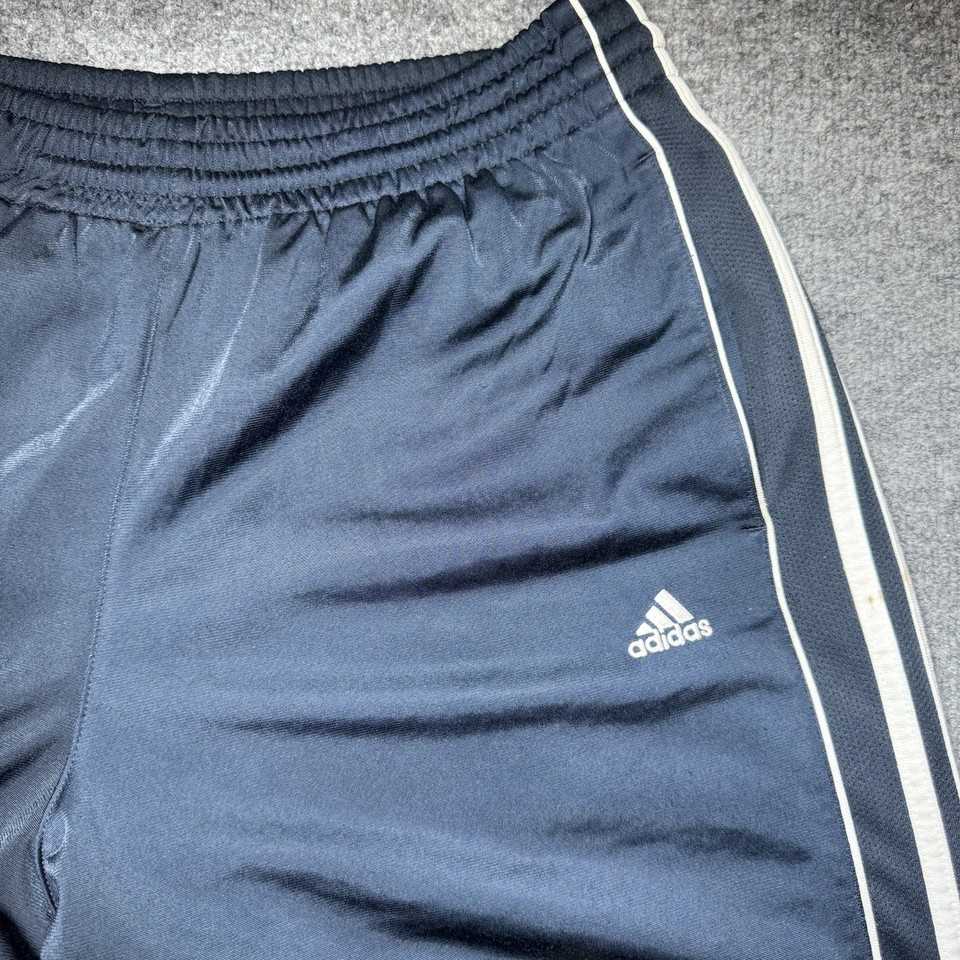 Lot of 3 Adidas 3-Stripes Basketball/Track Pants Sz M/L Navy Blue ...
