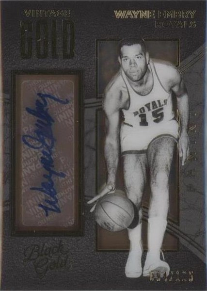 2015-16 Panini Black Gold - Vintage Gold Signatures #29 Wayne Embry ...