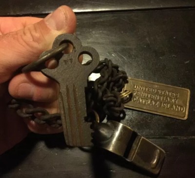 Alcatraz Key Whistle Chain Set Jailer Police Deputy Jail METAL ...