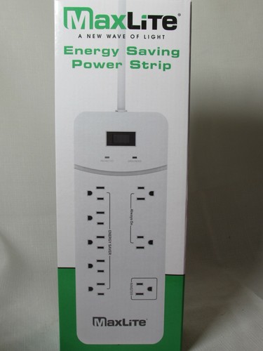 MAXLITE ENERGY SAVING SMART STRIP POWER STRIP 1350 JOULES 8 OUTLETS ...