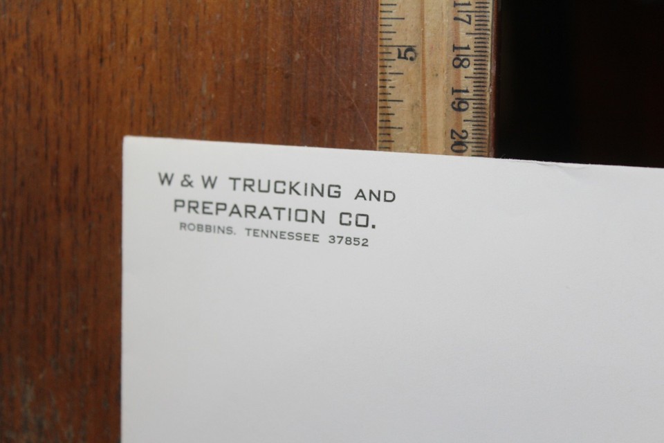 Vintage Envelope W & W Trucking and Preperation Robbins Tennessee | eBay