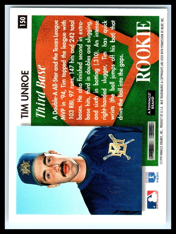 1995 Summit #150 Tim Unroe Near mint or better Rookie Baseball Card | eBay