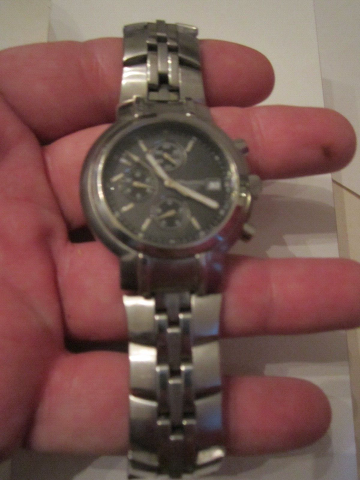 LORD HARRIS CHRONOGRAPH WATCH STAINLESS STEEL BLACK FACE- QUARTZ - BBA ...