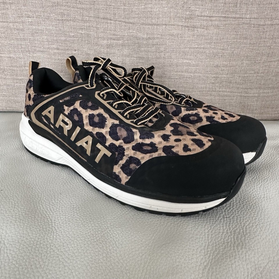Ariat Outpace Women’s Animal Print Composite Toe Work Safety Shoes Size ...