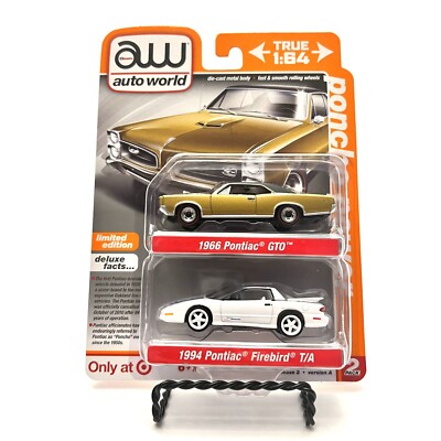 Auto World GM Classic 1966 Pontiac GTO & 1994 Firebird Tran Am Limited ...