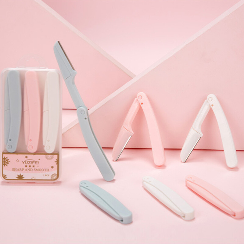 1/3pcs Portable Eyebrow Trimmer Folding Hair Shaver Set For Women Face ...