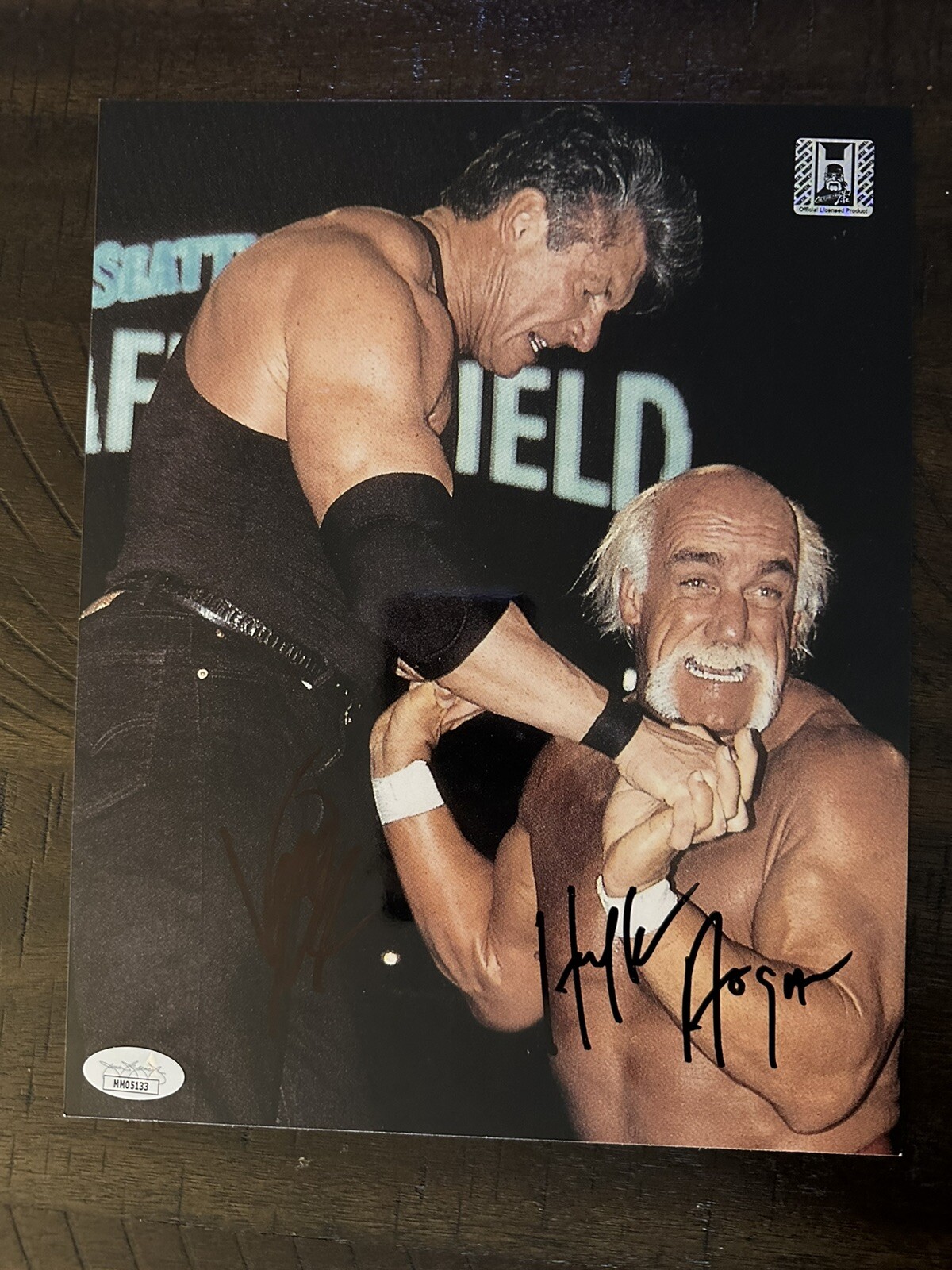 Vince McMahon & Hulk Hogan Dual Signed 8x10 Autograph WWE JSA COA ...