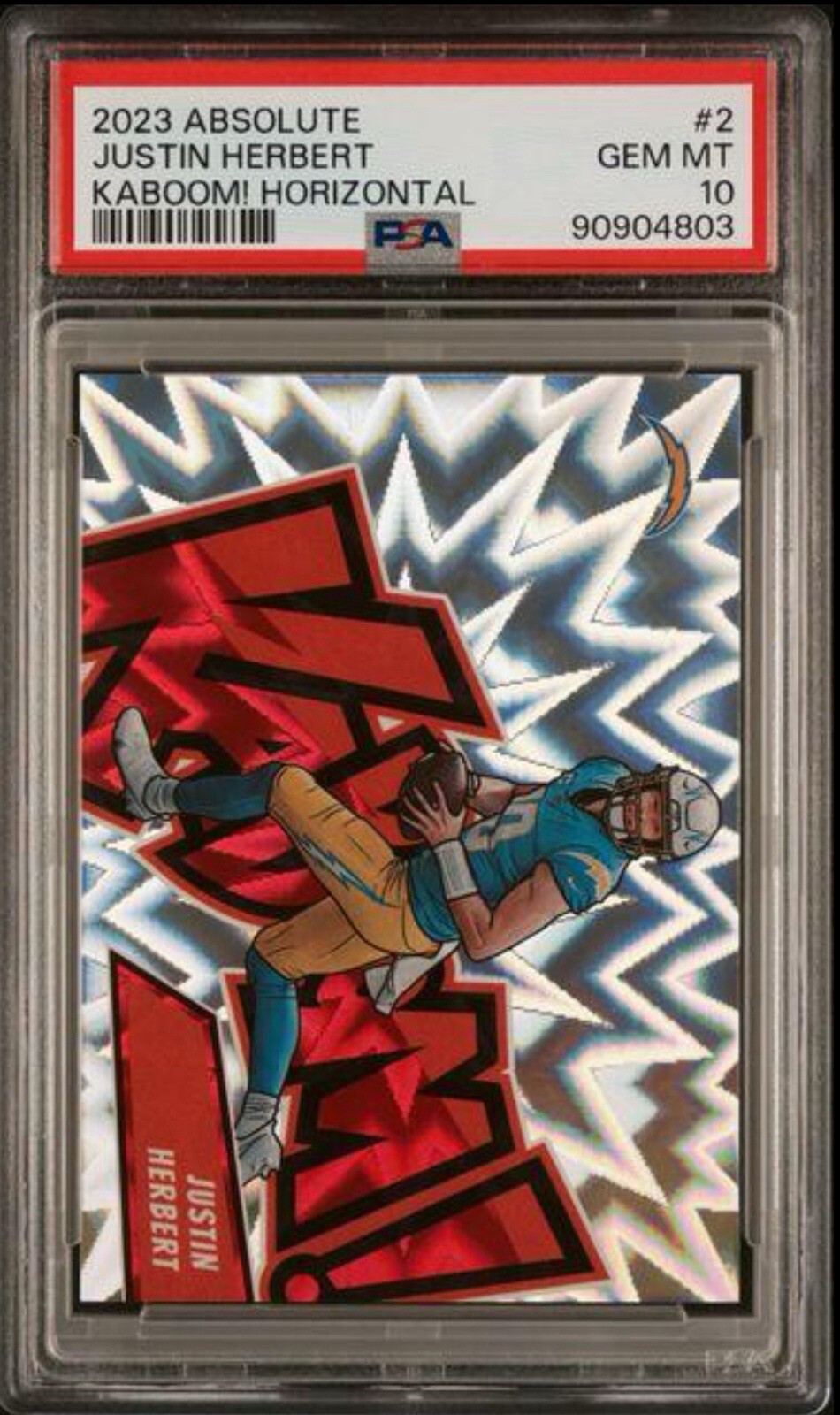 Justin Herbert 2023 Absolute #2 Kaboom! (Horizontal) Price Guide ...