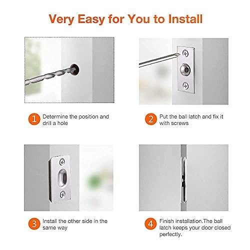 Ball Catch Door Hardware Closet French Door Ball Catch 2 Pack Silver | eBay