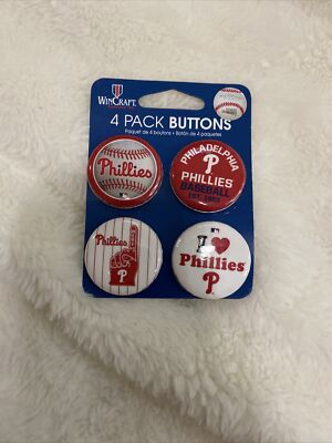 MLB PHILADELPHIA PHILLIES BUTTONS 4-PACK NEW | eBay