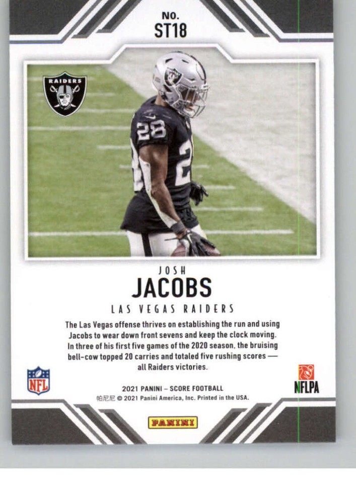 Josh Jacobs 2021 Score Score Team #18 | eBay