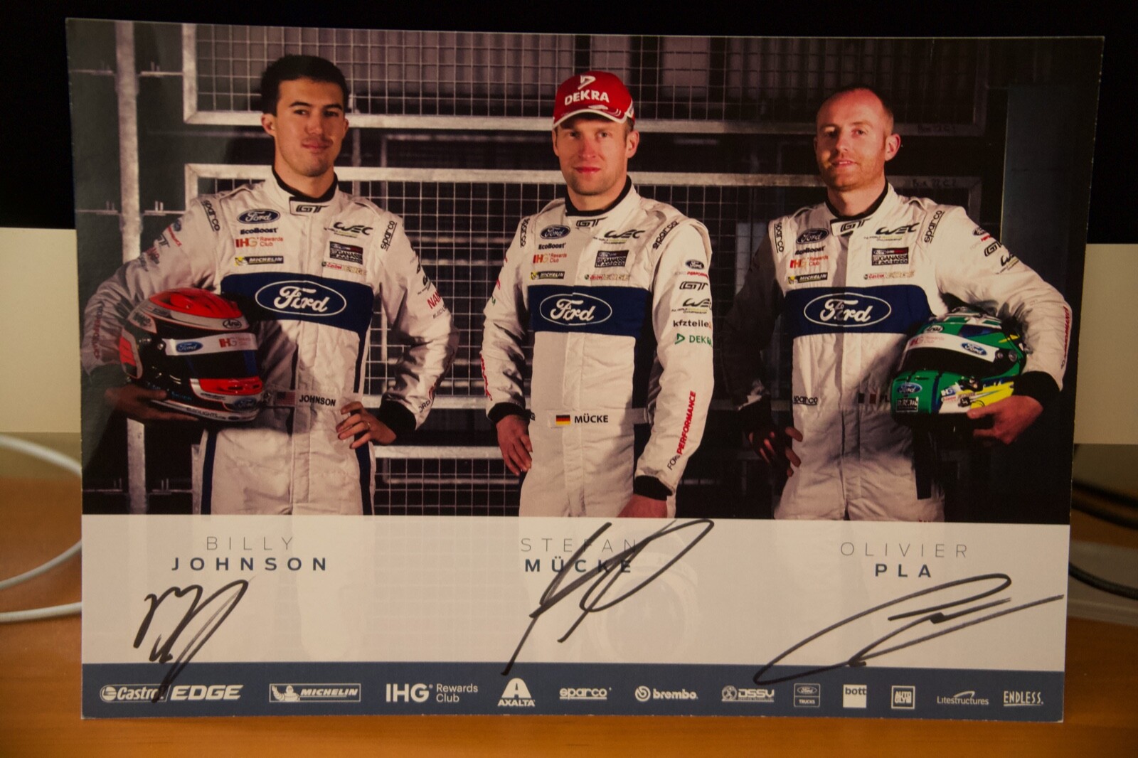 Stefan Mucke/Billy Johnson #66 Chip Ganassi Racing Ford GT3 Signed ...