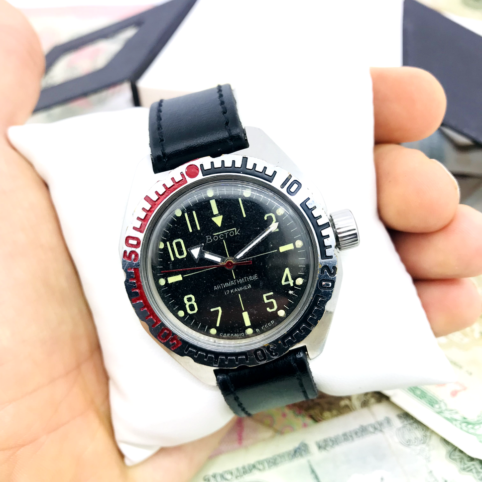 🤿 Original Sniper Rare Vostok Amphibia 2409 Wostok USSR Soviet ...