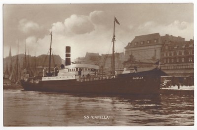 1920 Finland Steamship Co. - S/S Capella, REAL PHOTO Ocean Liner ...