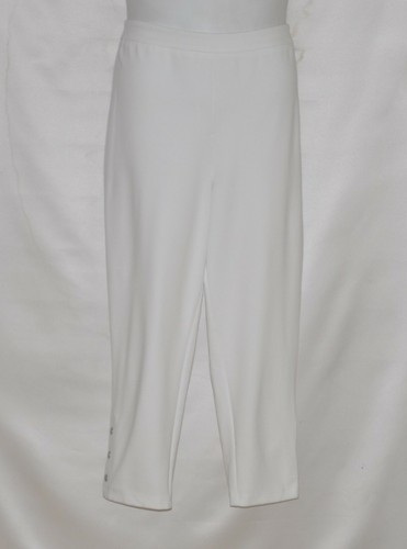 Joan Rivers Petite Signature Ankle Pants with Snap Cuffs Size1XP White ...