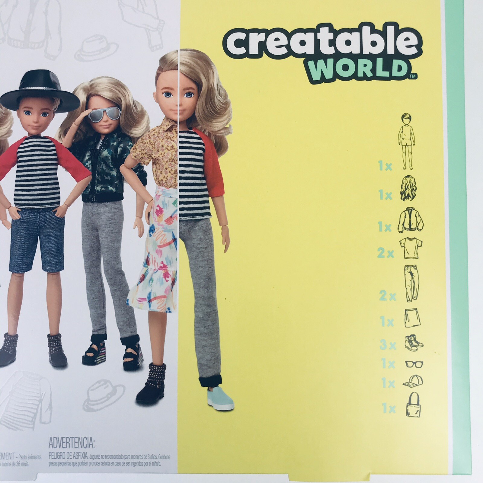 Mattel Creatable World Doll Character Kit DC-414 | eBay