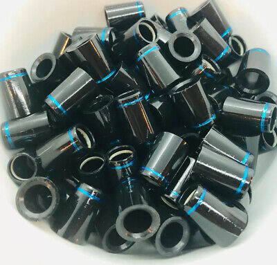 (12) Premium Quality Iron Ferrules Black w/ Blue Ring 0.75" - Choose ...