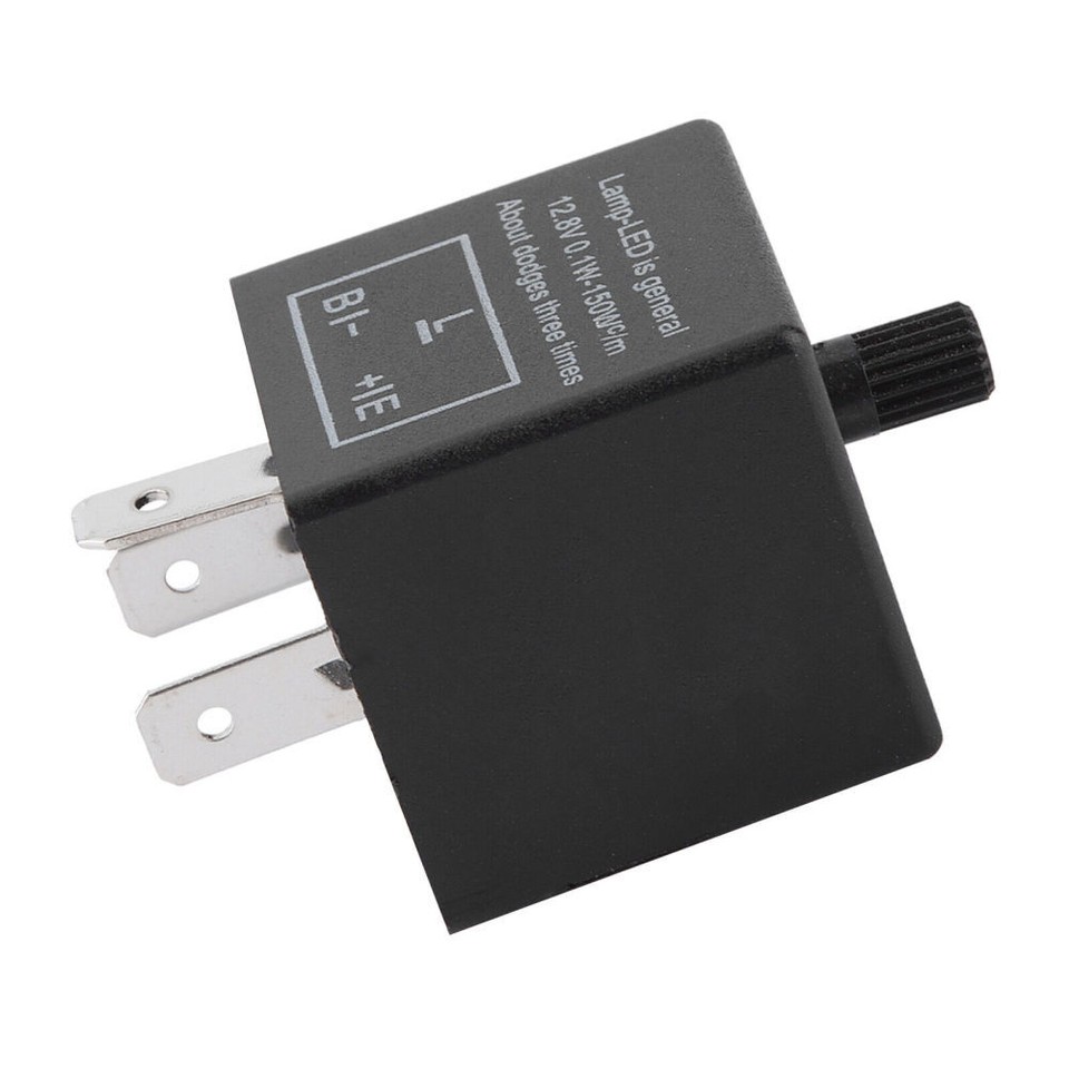 Adjustable LED Indicator Relay 3 Pin 12v Fast Fix Flasher Motorbike ...