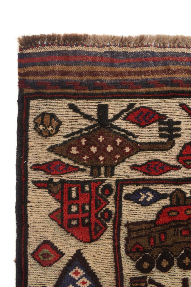 3x5' War Rug TANKS GUNS CHOPPERS Wool Handmade #P949 | eBay