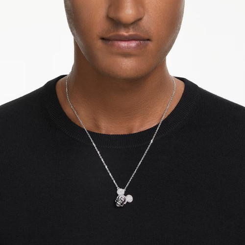NWB Swarovski Disney Mickey Mouse Pendant White, Rhodium Plated ...