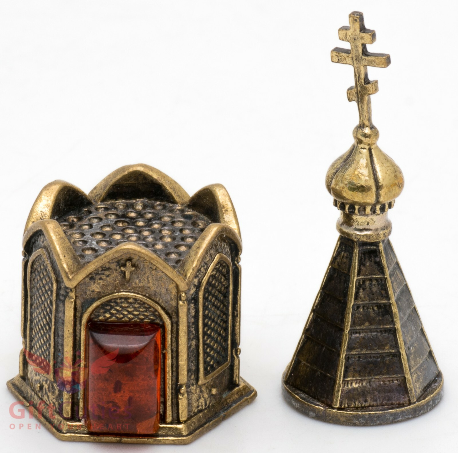 Brass Amber Thimble Eastern Orthodox Church Eukterion lid on a magnet ...