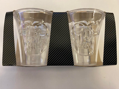 Set of 2 Skeleton Shot Glass, plastic Halloween party decor Way to ...