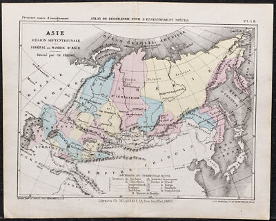 1866 - Siberia Or Russia Of Asia - Antique Map By Périgot | eBay UK