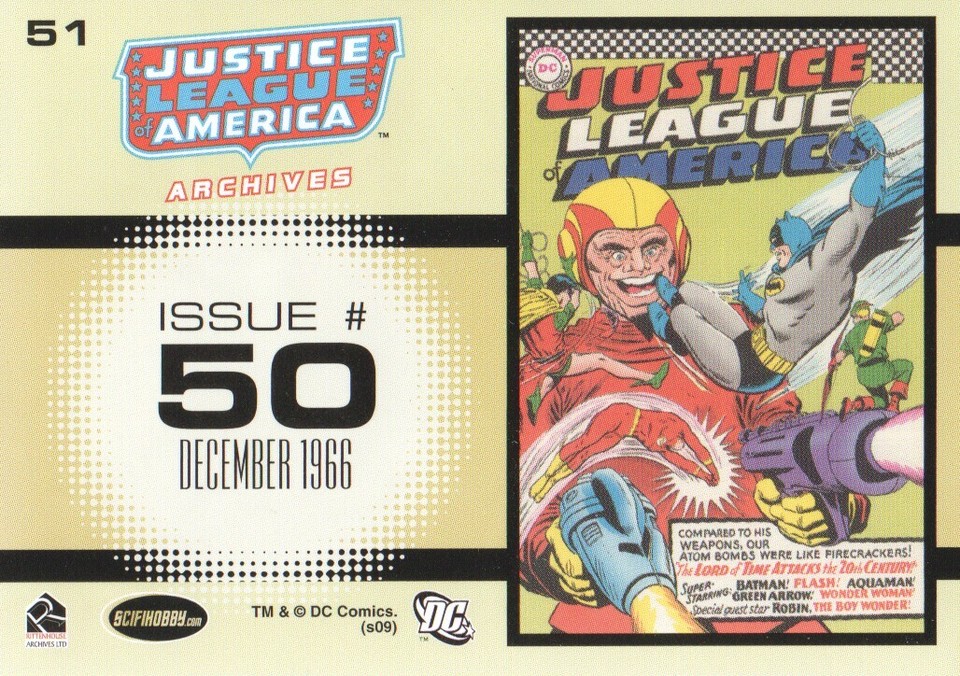 2009 JLA Archives Trading Card #51 Justice League of America #50 | eBay