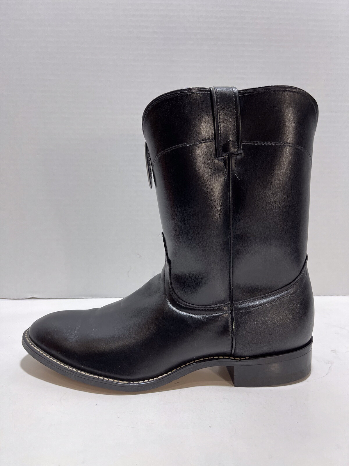 Laredo 7902 Saddle Collection Roper Black Cowhide Leather Boot Mens Sz ...